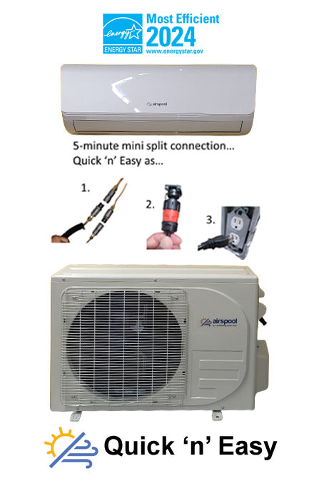 BACK IN STOCK! Airspool Quick 'n' Easy MS12 (12,000 BTU) solar air con